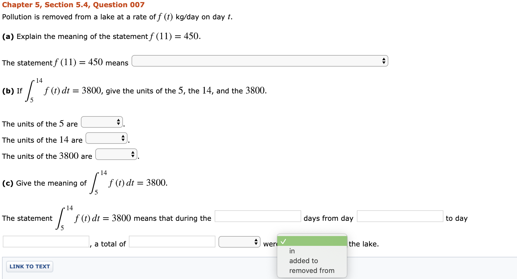 Solved Chapter 5, Section 5.4, Question 007 Pollution is | Chegg.com