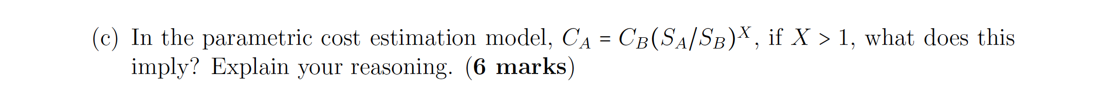 C In The Parametric Cost Estimation Model Ca