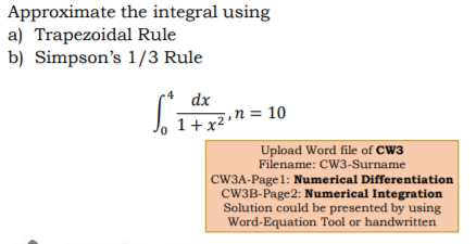 Solved Approximate the integral using a) Trapezoidal Rule b) | Chegg.com