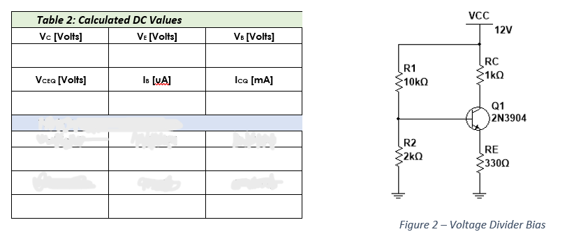 Solved Calculate the DC values Vc , VB, VE, VCE, IB and IC | Chegg.com