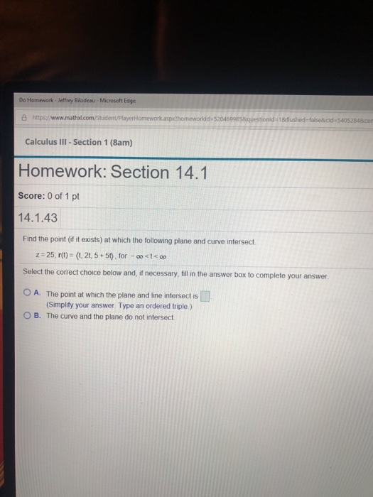 Solved Do Homework-Jeffrey Bilodeau- Microsoft Edge 凸 | Chegg.com