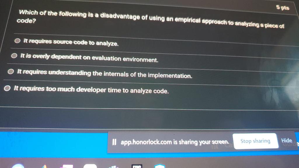 Solved Which of the following is a disadvantage of using an | Chegg.com