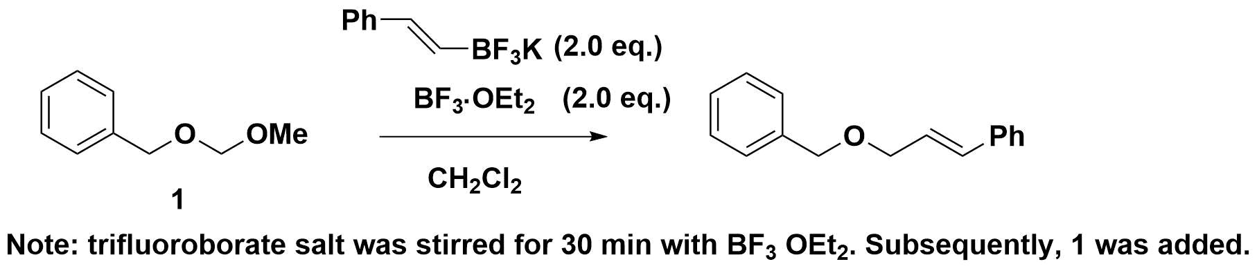 Solved Ph BF3K (2.0 eq.) BF3.OEt2 (2.0 eq.) erron OMe Ph | Chegg.com