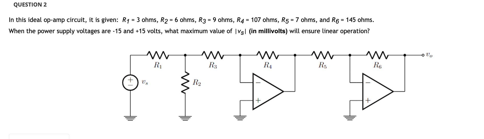 Solved In this ideal op-amp circuit, it is given: R1=3 ohms, | Chegg.com