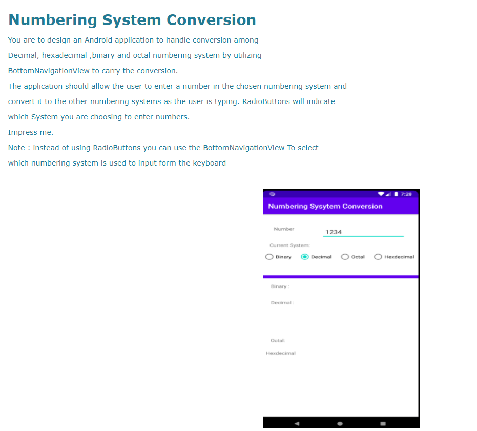 Numbering System Conversion You are to design an | Chegg.com
