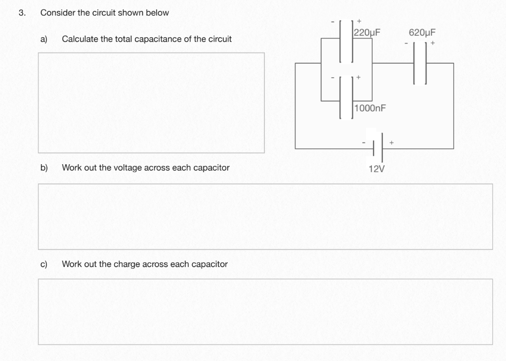 Solved 3. Consider the circuit shown below 12201F 620uF a) | Chegg.com