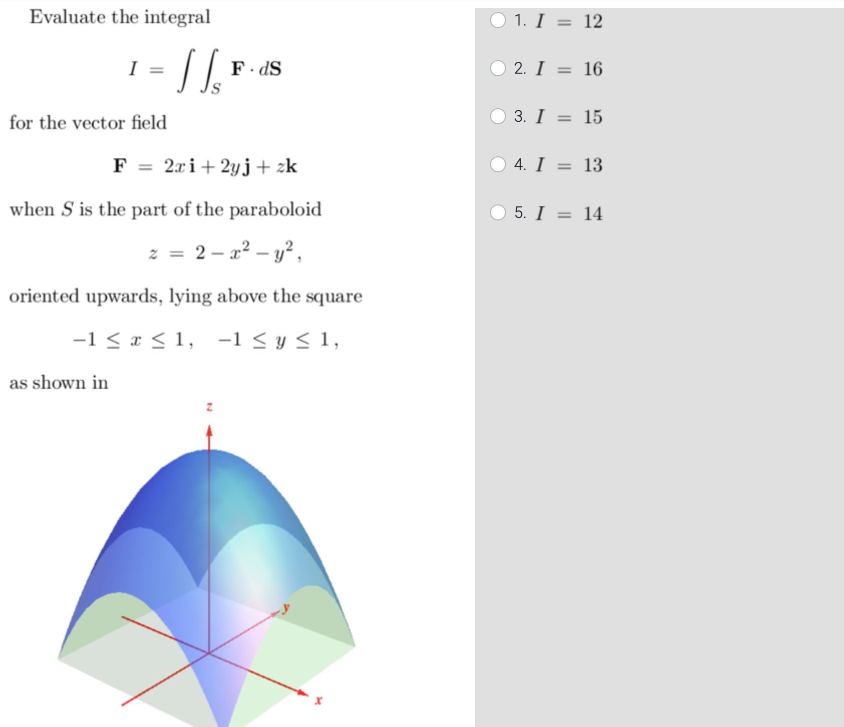 Solved Evaluate the surface integral I=∬SF⋅dS when | Chegg.com