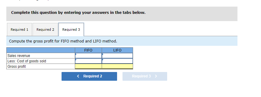 Solved Required information Skip to question [The | Chegg.com