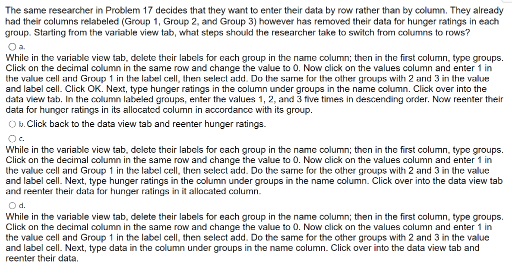 Solved The same researcher in Problem 17 decides that they | Chegg.com