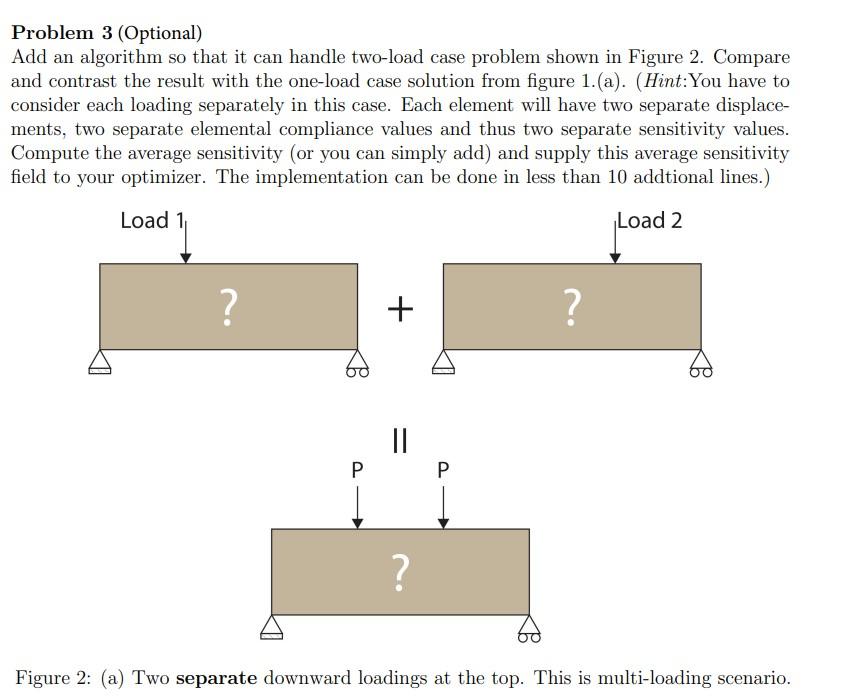 Solved Problem 3 (Optional) Add an algorithm so that it can | Chegg.com