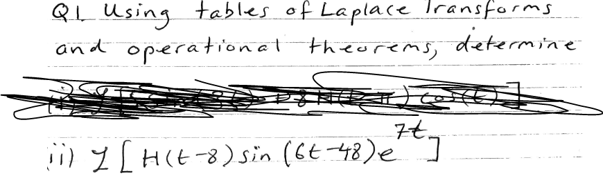 Solved Q1 Using tables of Laplace Transforms and operational | Chegg.com