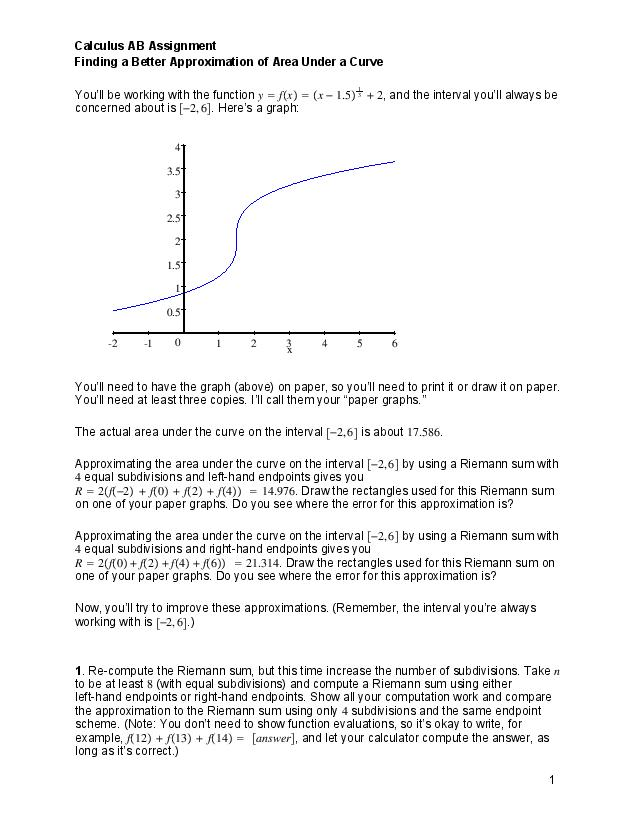 Solved Calculus Ab Assign Ment Finding A Better