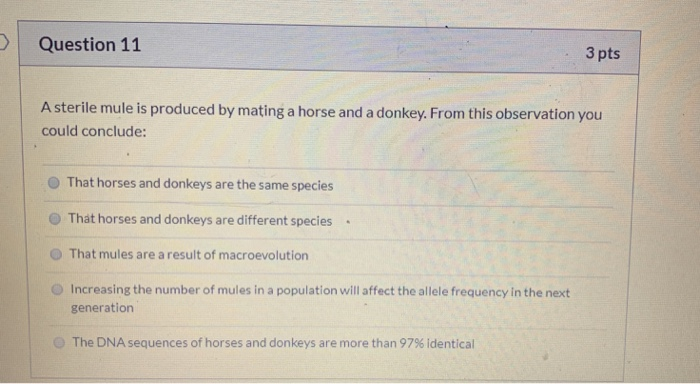 Solved Question 9 3 Pts Natural Selection Favors Those