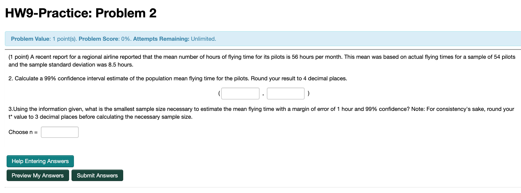Solved HW9-Practice: Problem 2 Problem Value: 1 point(s). | Chegg.com