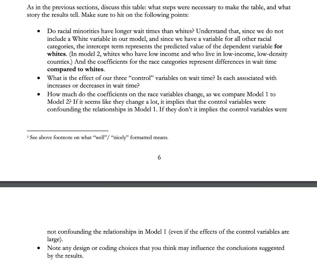 Solved Then, run the following two regression models: model1 | Chegg.com