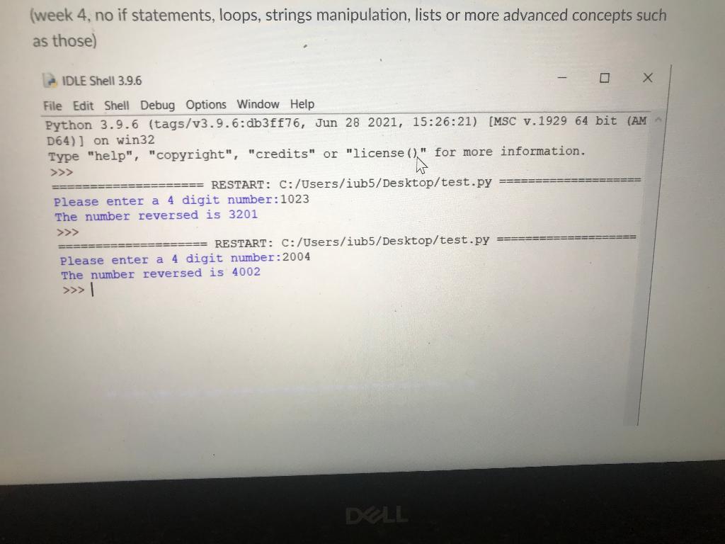 Solved Week 4 No If Statements Loops Strings 4943