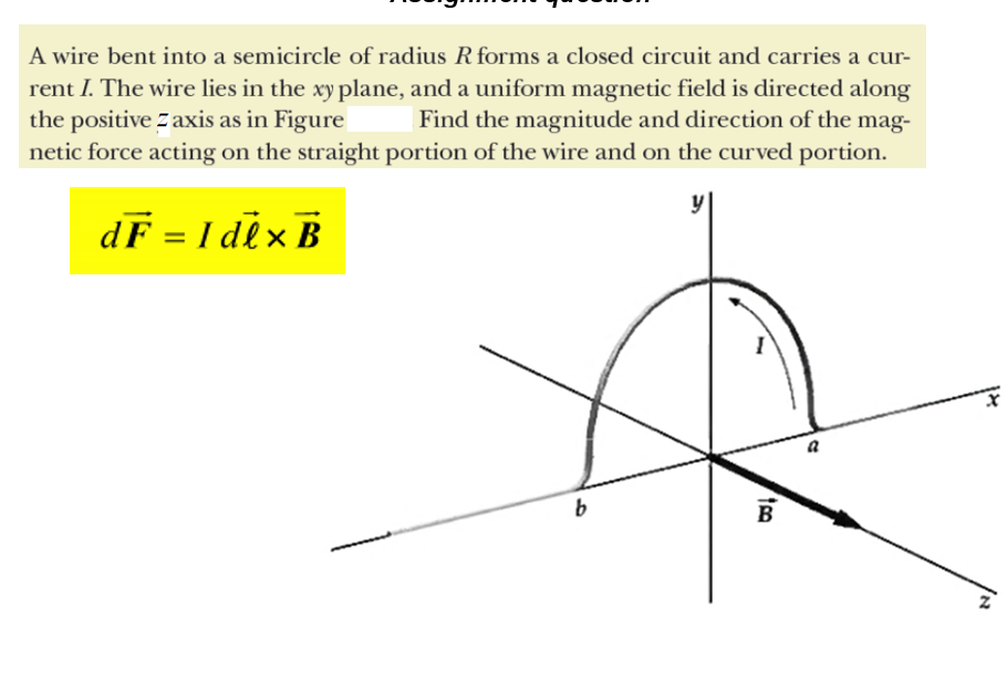 Solved A wire bent into a semicircle of radius R forms a | Chegg.com