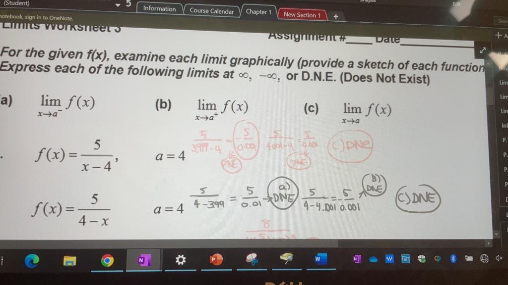Solved For the given f(x), examine each limit graphically | Chegg.com