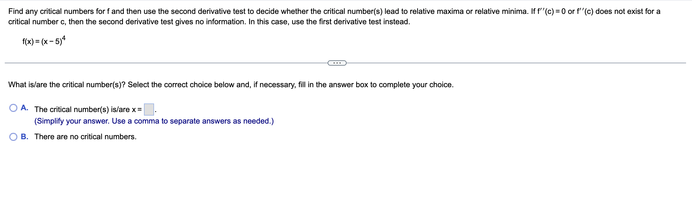 Solved Find any critical numbers for f and then use the | Chegg.com