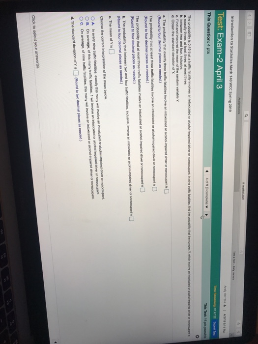 Solved Introduction to Math 140 WCC Spring 2019 Test: Exam-2 | Chegg.com