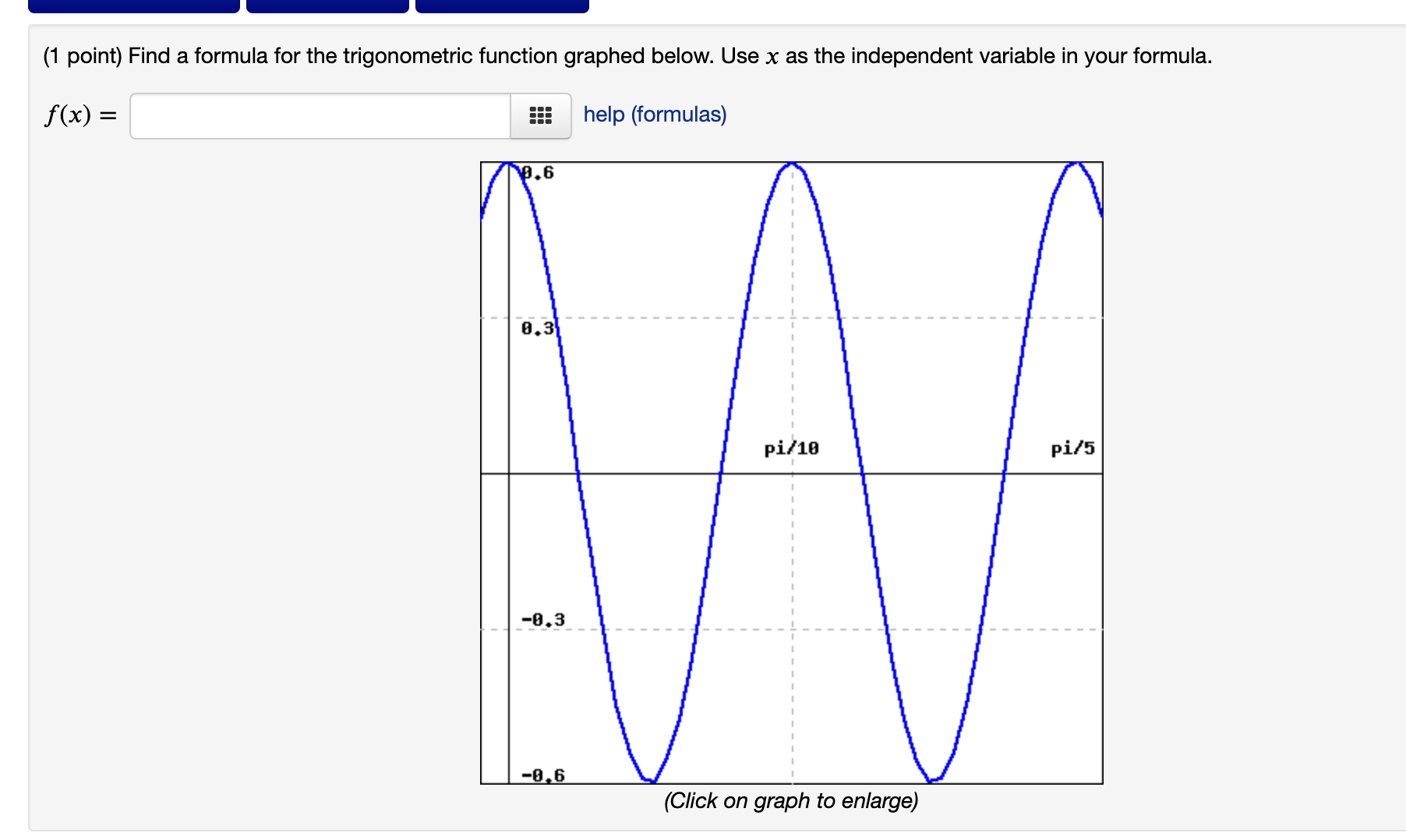 Solved (1 point) Find a formula for the trigonometric | Chegg.com
