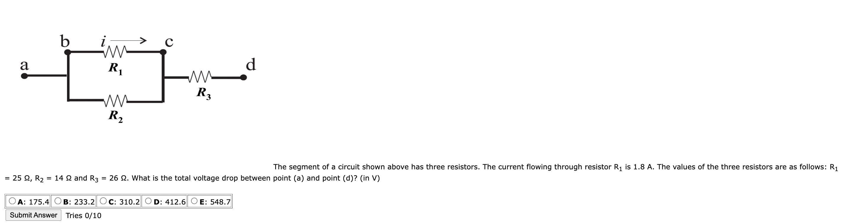 Solved The segment of a circuit shown above has three | Chegg.com