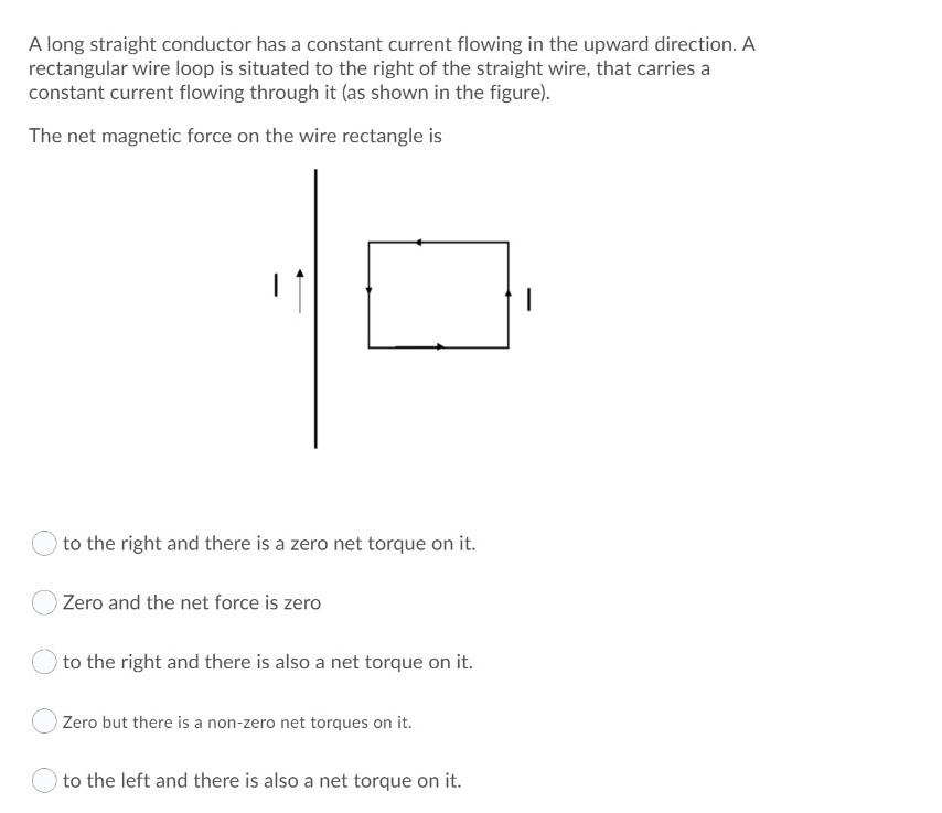 Solved A long straight conductor has a constant current | Chegg.com