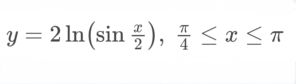 Solved y=2 ln(sin %), A 5X STT | Chegg.com