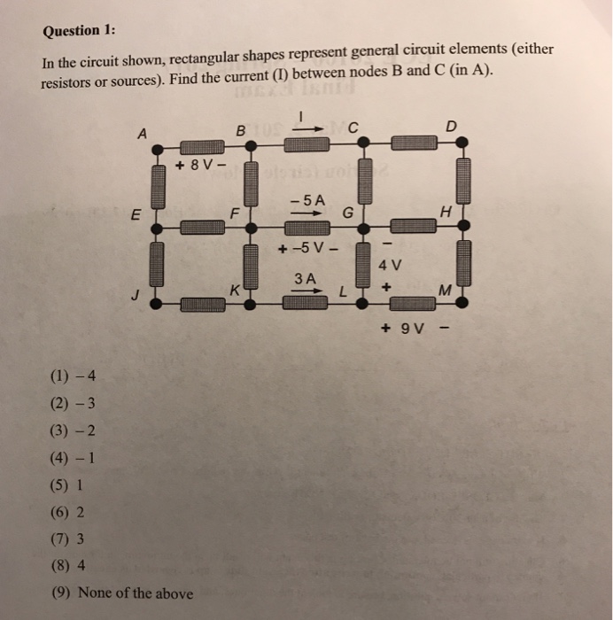 Solved Question 1: In the circuit shown, rectangular shapes | Chegg.com
