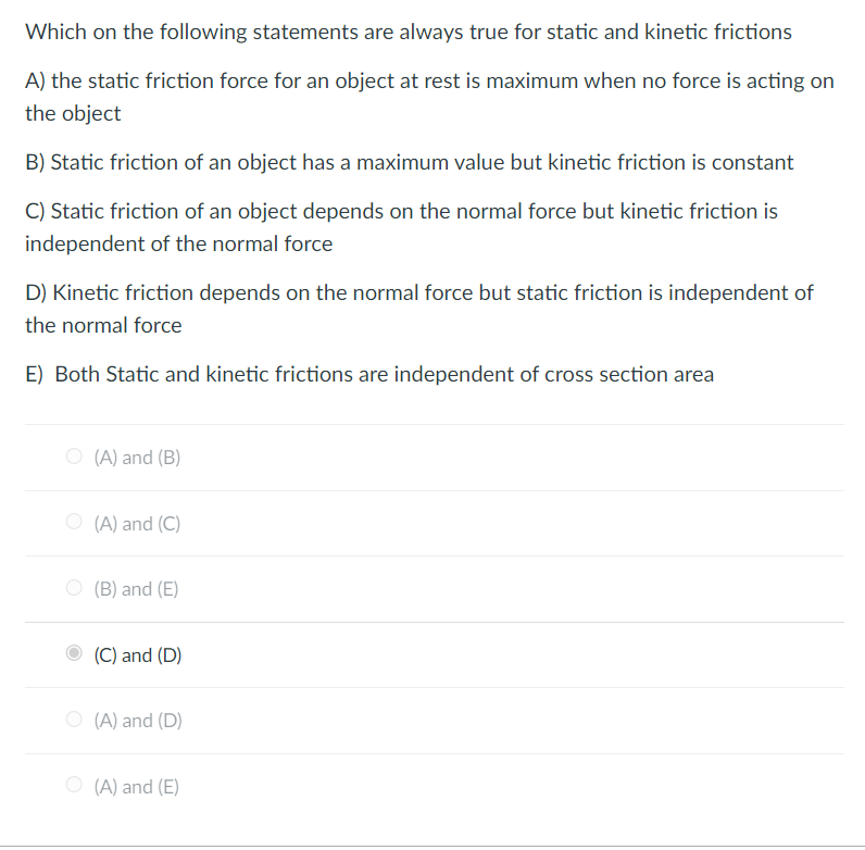 Solved Which on the following statements are always true for | Chegg.com