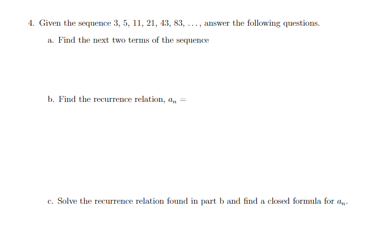 Solved i get recursive form = + , but i don't know how | Chegg.com