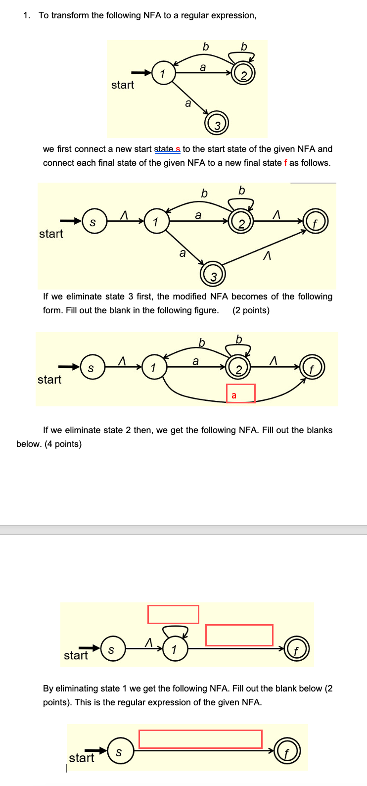 Solved we first connect a new start states to the start | Chegg.com