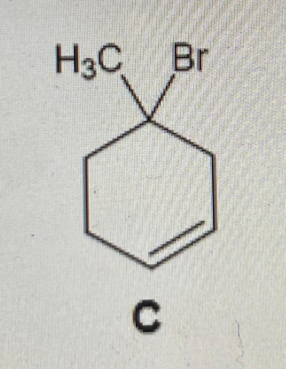 Solved C.e) The only bromine-containing product of the | Chegg.com