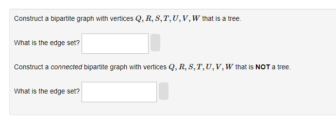 Solved Construct a bipartite graph with vertices | Chegg.com