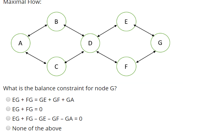 Solved Maximal How: What is the balance constraint for node | Chegg.com