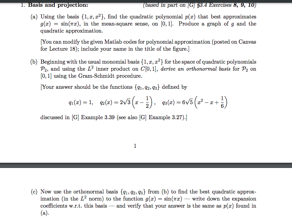 Solved For question 1, please help me for a,b,c part, and | Chegg.com