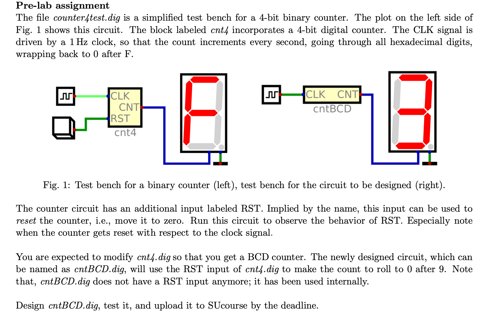 Solved Pre-lab assignment The file counter4test.dig is a | Chegg.com