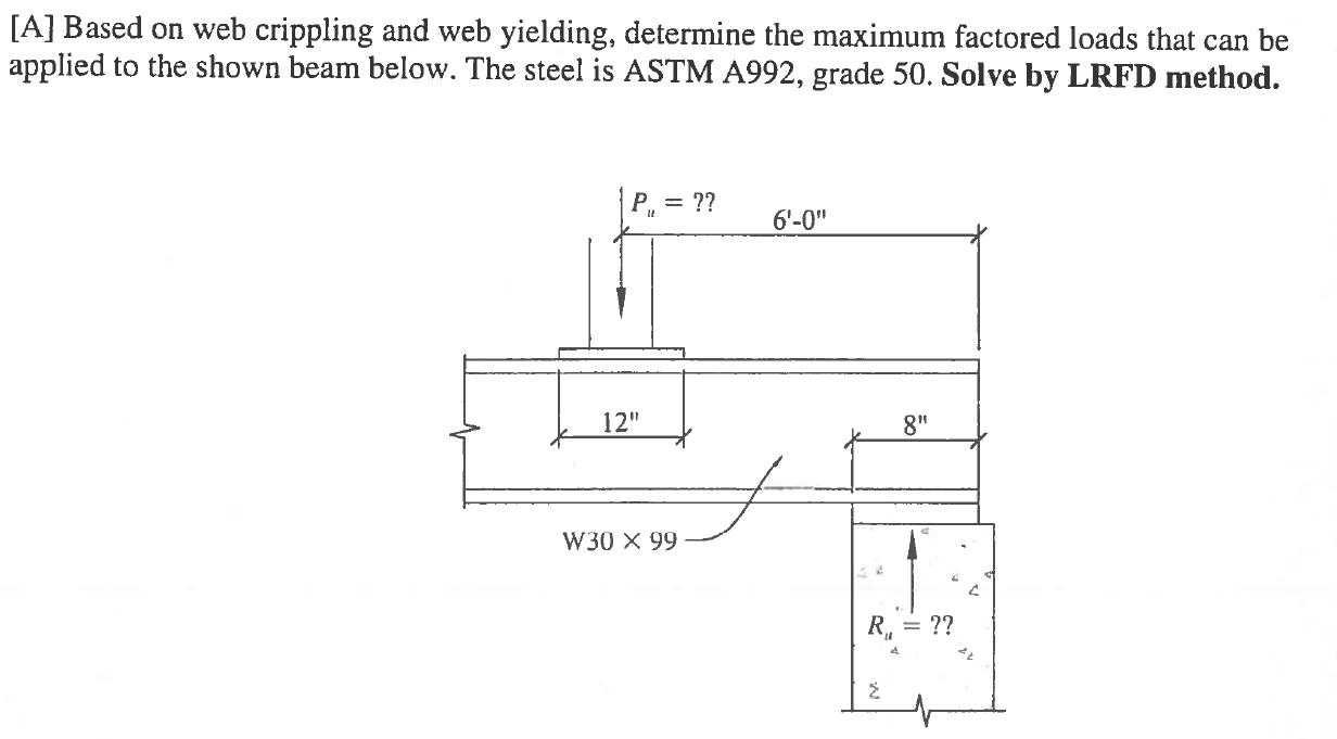 Solved Based on web crippling and web yielding, determine | Chegg.com