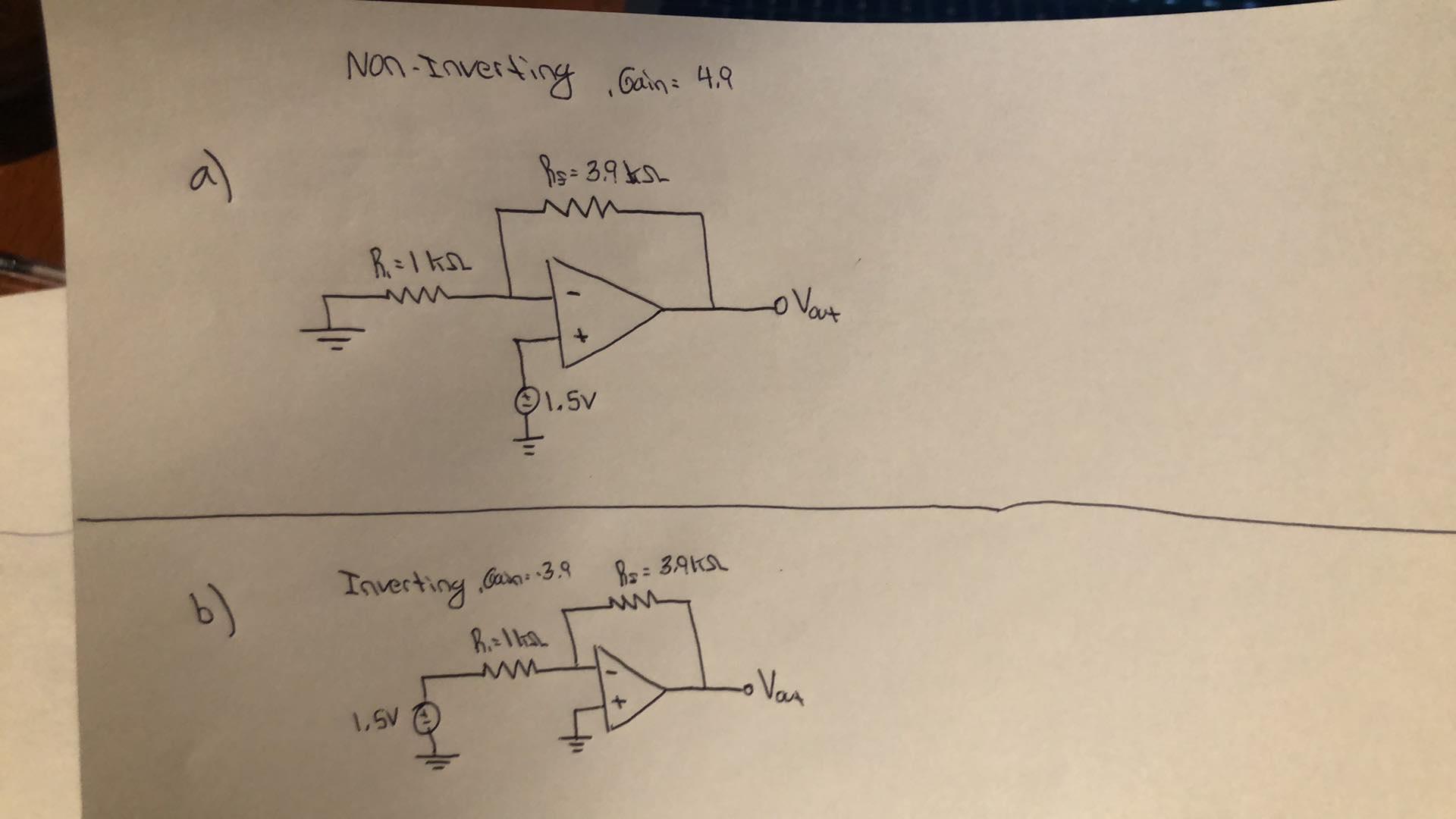 Solved Wire both the Non-inverting, and inverting amplifiers | Chegg.com