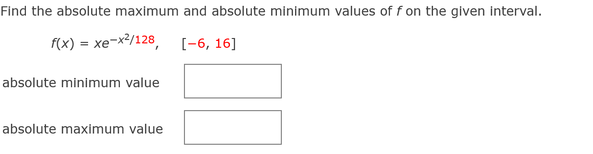 Solved Find the absolute minimum and absolute maximum values | Chegg.com