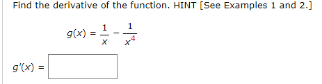 Solved Find the derivative of the function. HINT [See | Chegg.com