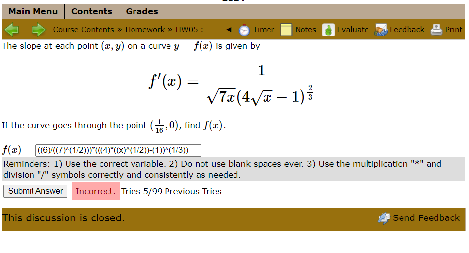 Solved The slope at each point (x,y) ﻿on a curve y=f(x) ﻿is | Chegg.com