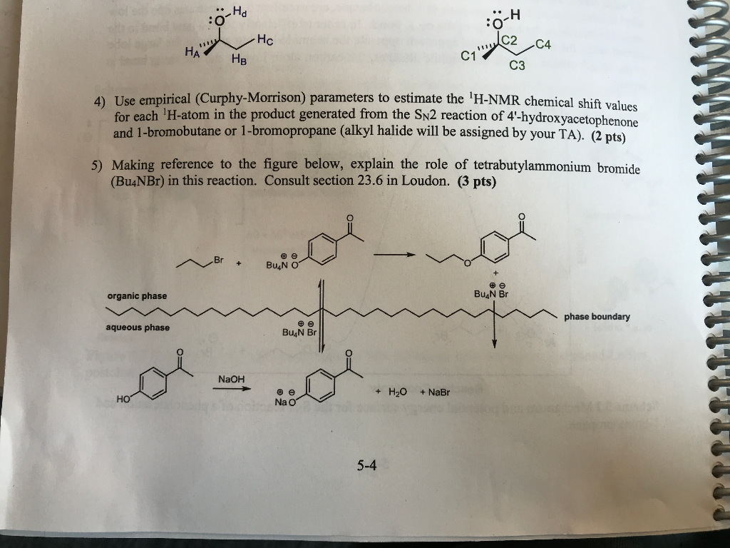 : O Hc C2 C4 C1 C3 4) Use empirical (Curphy-Morrison) | Chegg.com