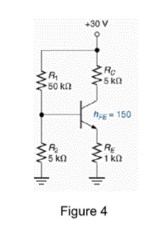 Solved 5) Determine the values of Ico. VcEo and IB for the | Chegg.com