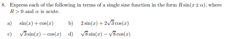 Solved Express each of the following in terms of a single | Chegg.com