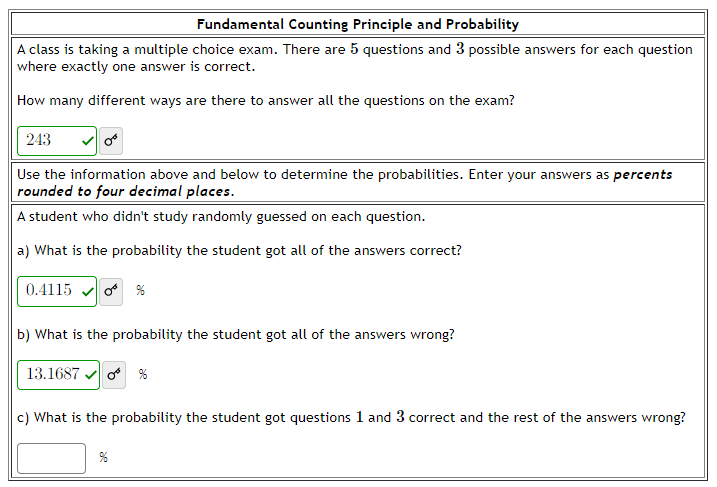 Solved Fundamental Counting Principle and Probability A | Chegg.com