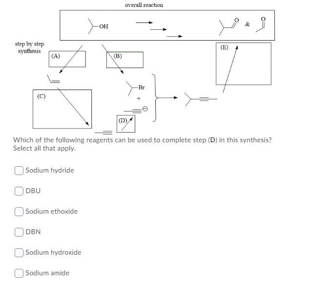Solved overall reaction step by step synthesis Which of the | Chegg.com