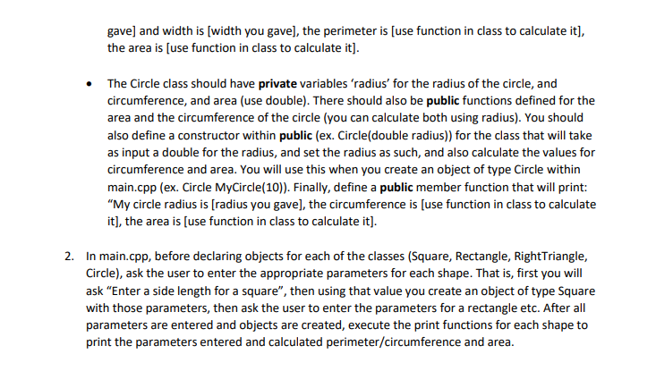 Solved For this assignment, you will create a main.cpp file | Chegg.com