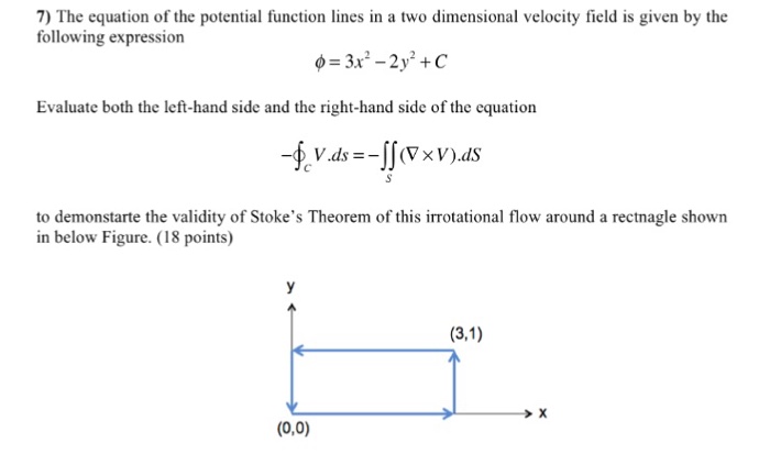 Solved The equation of the potential function lines in a two | Chegg.com