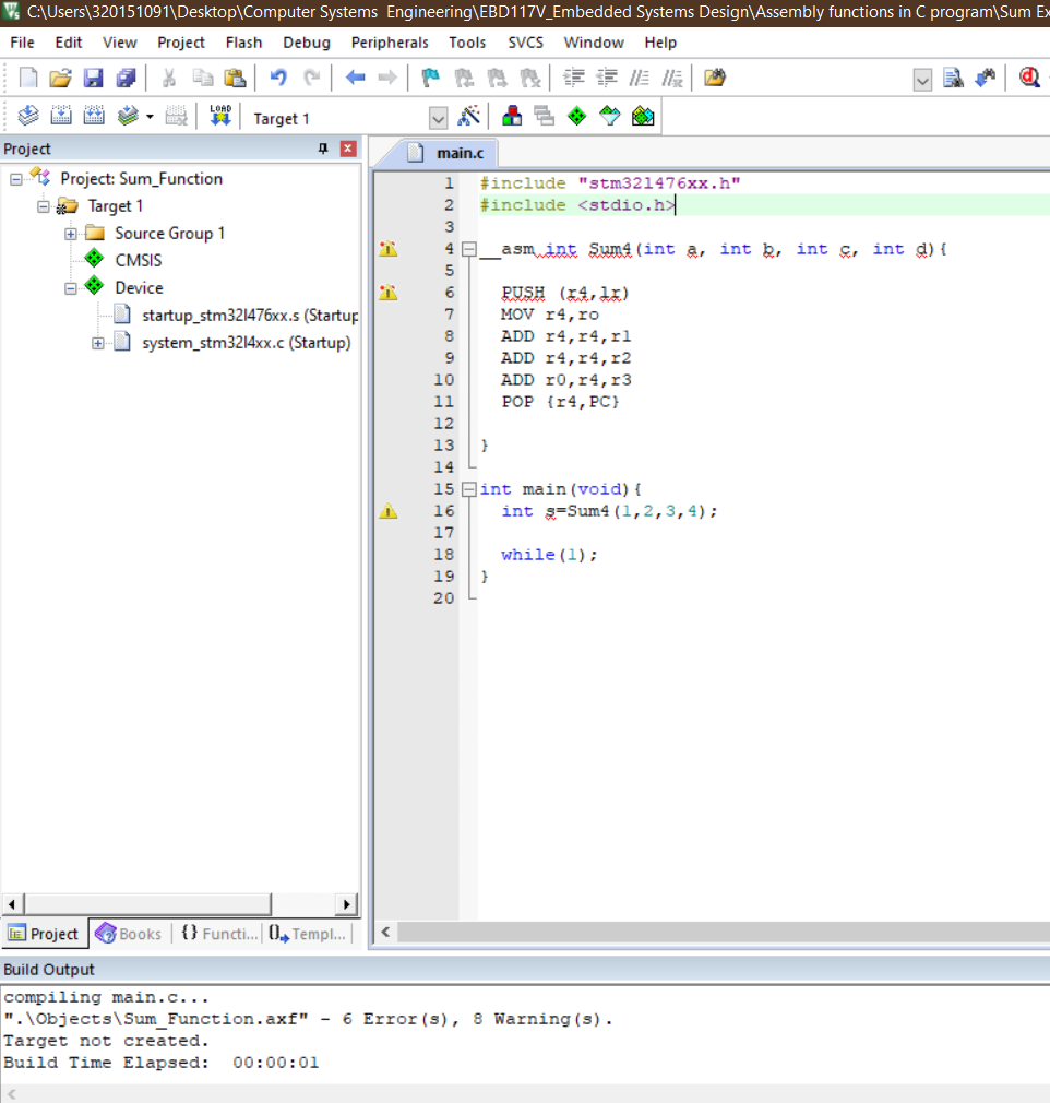 Solved I'm trying to write a program that mixes C and | Chegg.com